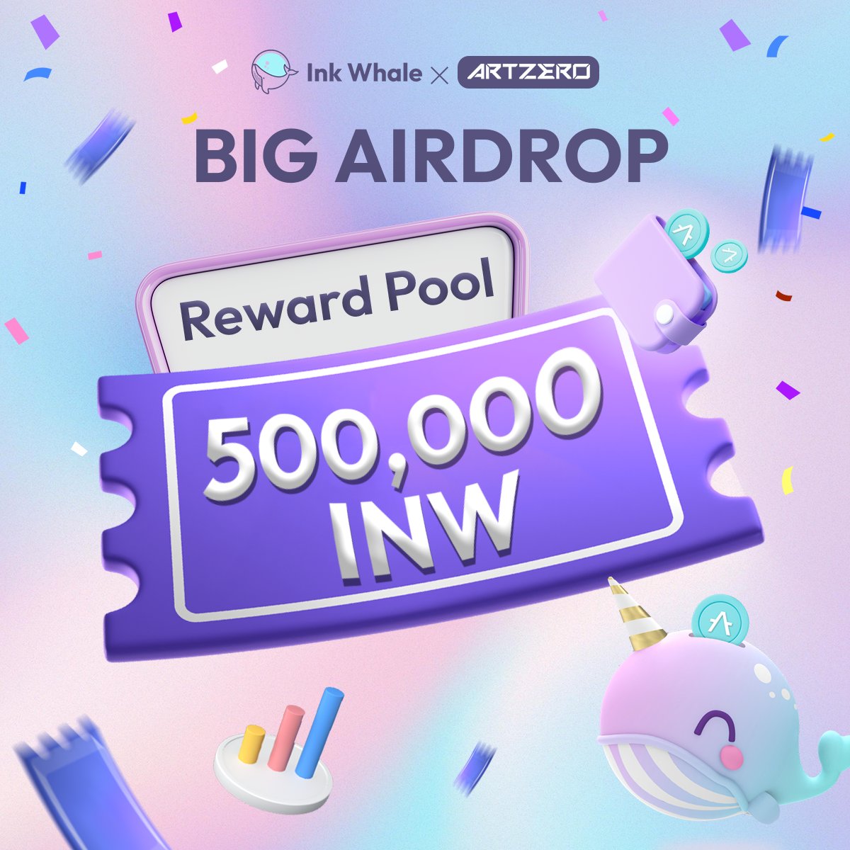 Ink Whale on Twitter: "HUGE AIRDROP | 500,000 $INW IN TOTAL 🎁 Reward: - Top Referrers: 100 ...