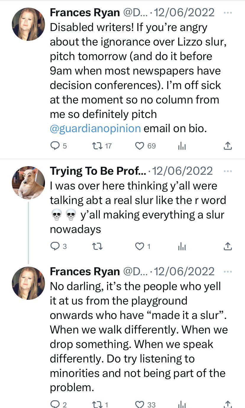 Nicky Clark on Twitter: "I think Rosie Jones is using retard in the title because when it trends ...