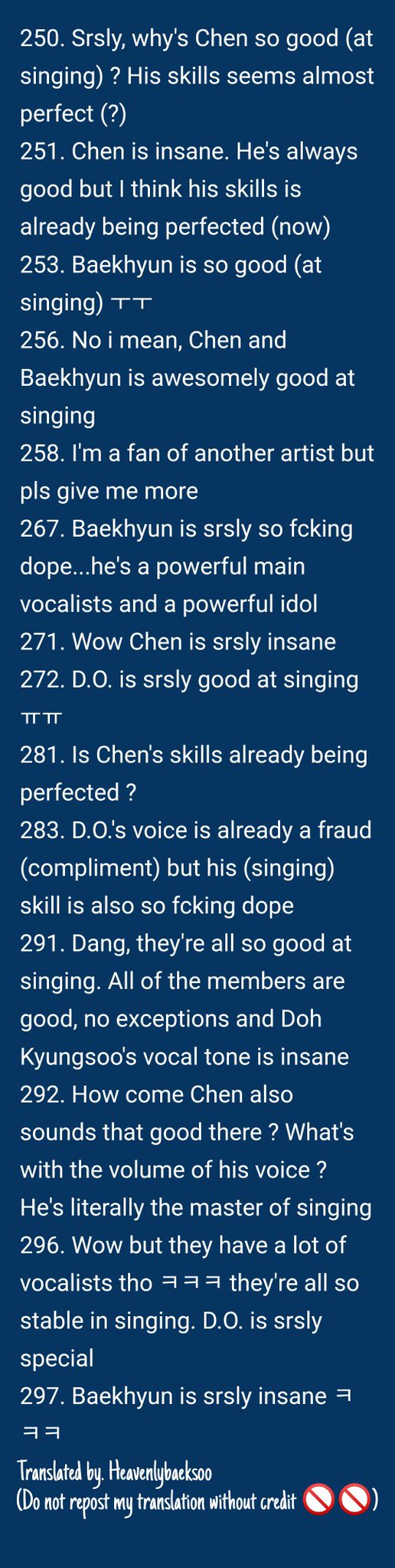 🍓AURA🌹| EXO-DB 2024 on Twitter: "250. Srsly, why's Chen so good (at singing)? His skills seems ...