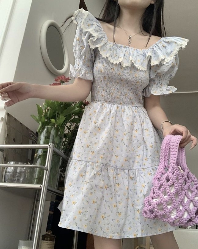 ཐིཋྀ ˖ ࣪⊹ On Twitter ♡ruffle Trim Floral Dress♡ 🌸im Giving You An Extra Discount At T
