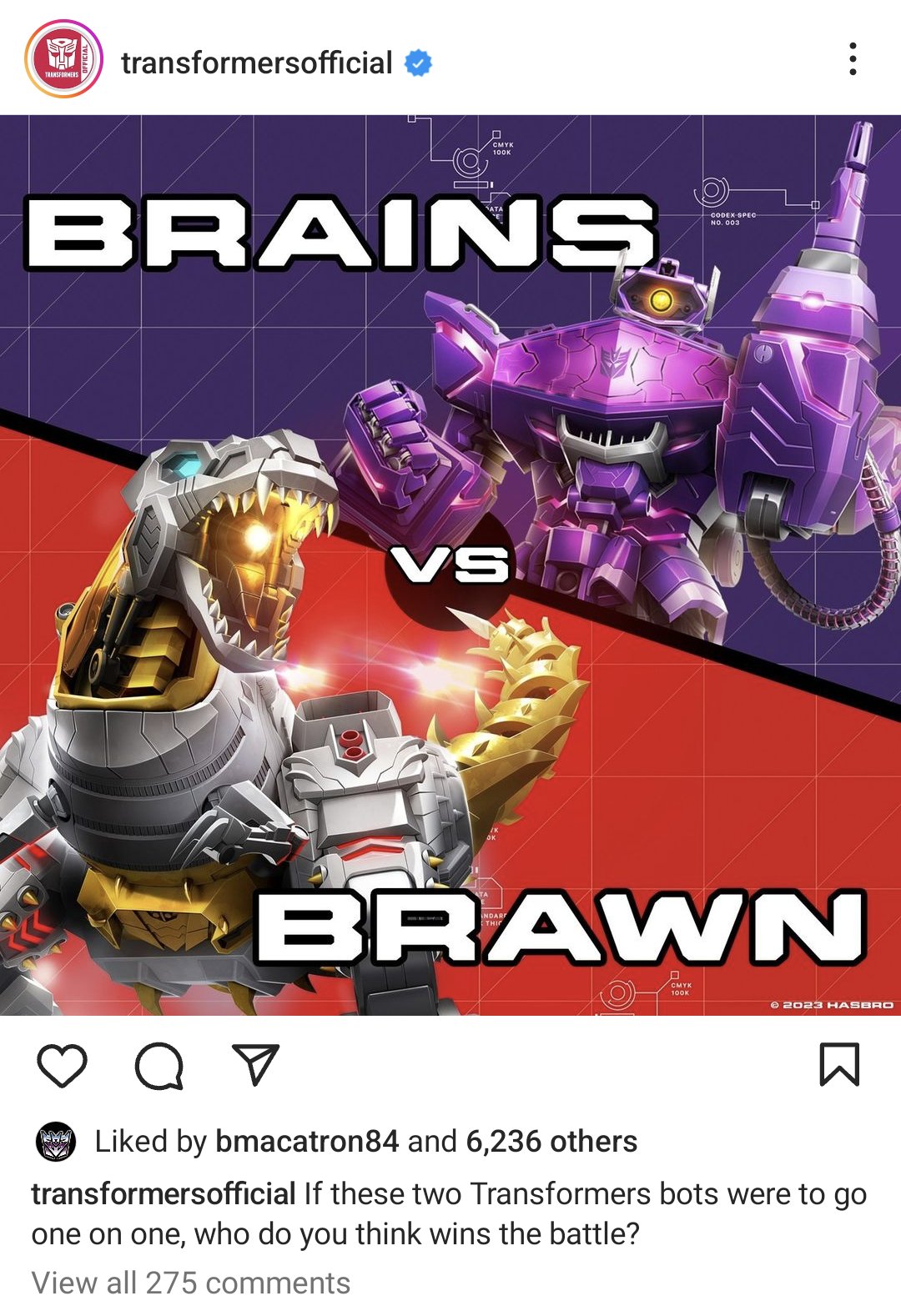 Callum on Twitter: "A rookie mistake from the official Transformers Instagram page! This is ...