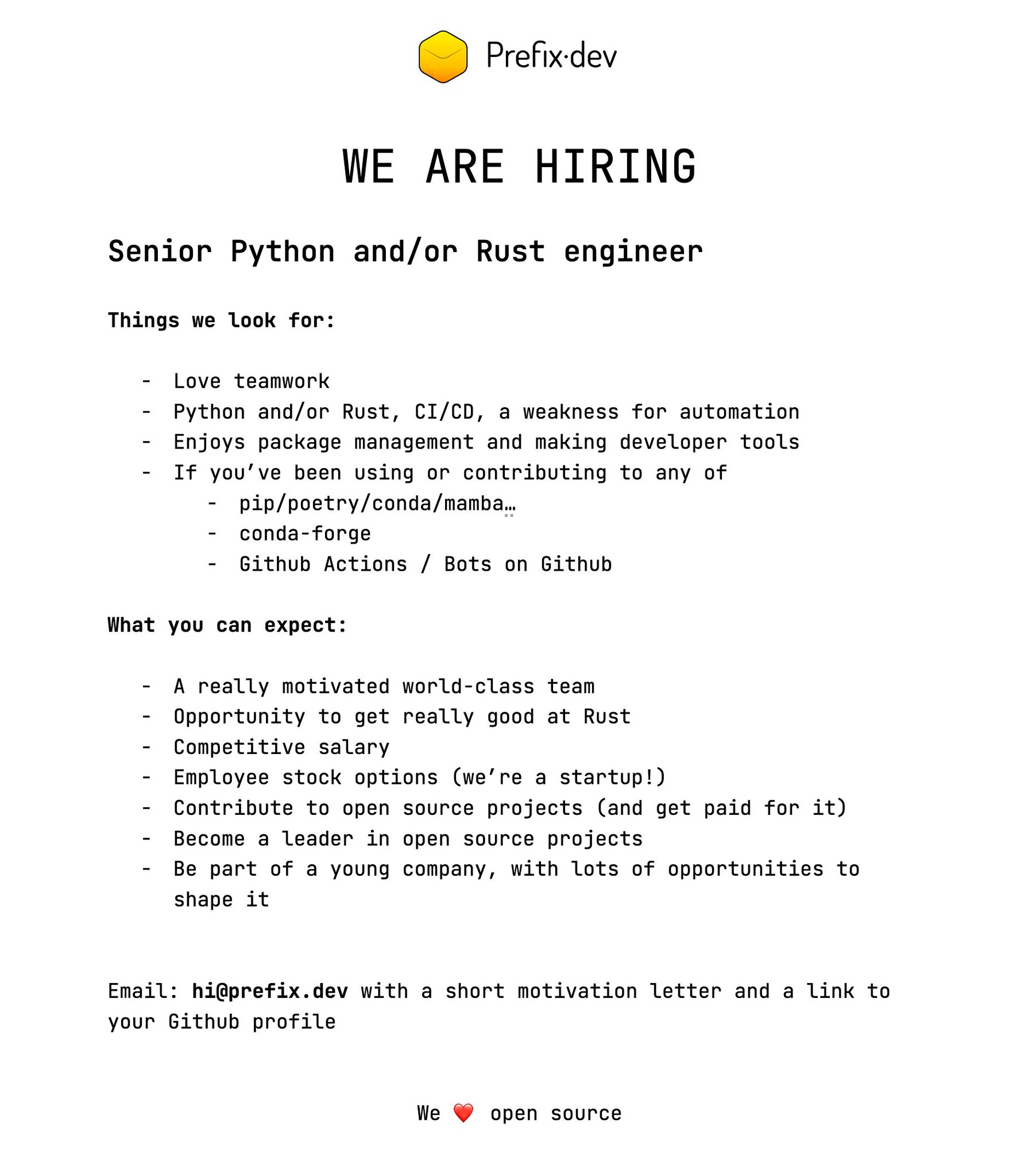 prefix.dev on Twitter: "At https://t.co/5Wqw2cJBcT we are building the ultimate software package ...