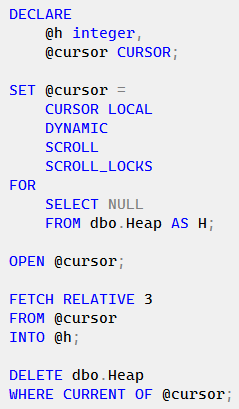 Paul White on Twitter: "Answer time! To delete a row from the unindexed heap table using a plan ...