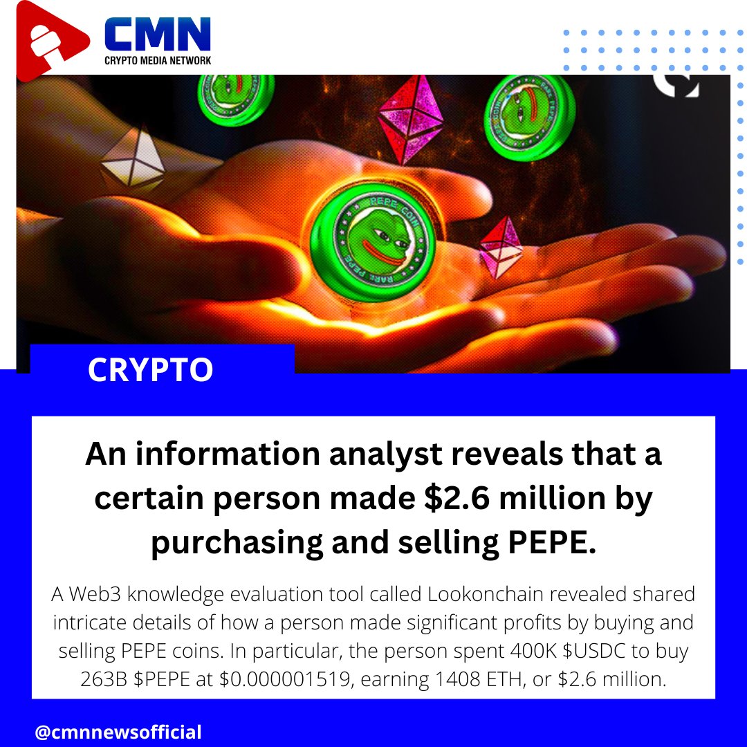 Crypto Media Network on Twitter: "An information analyst reveals that a certain person made $2.6 ...