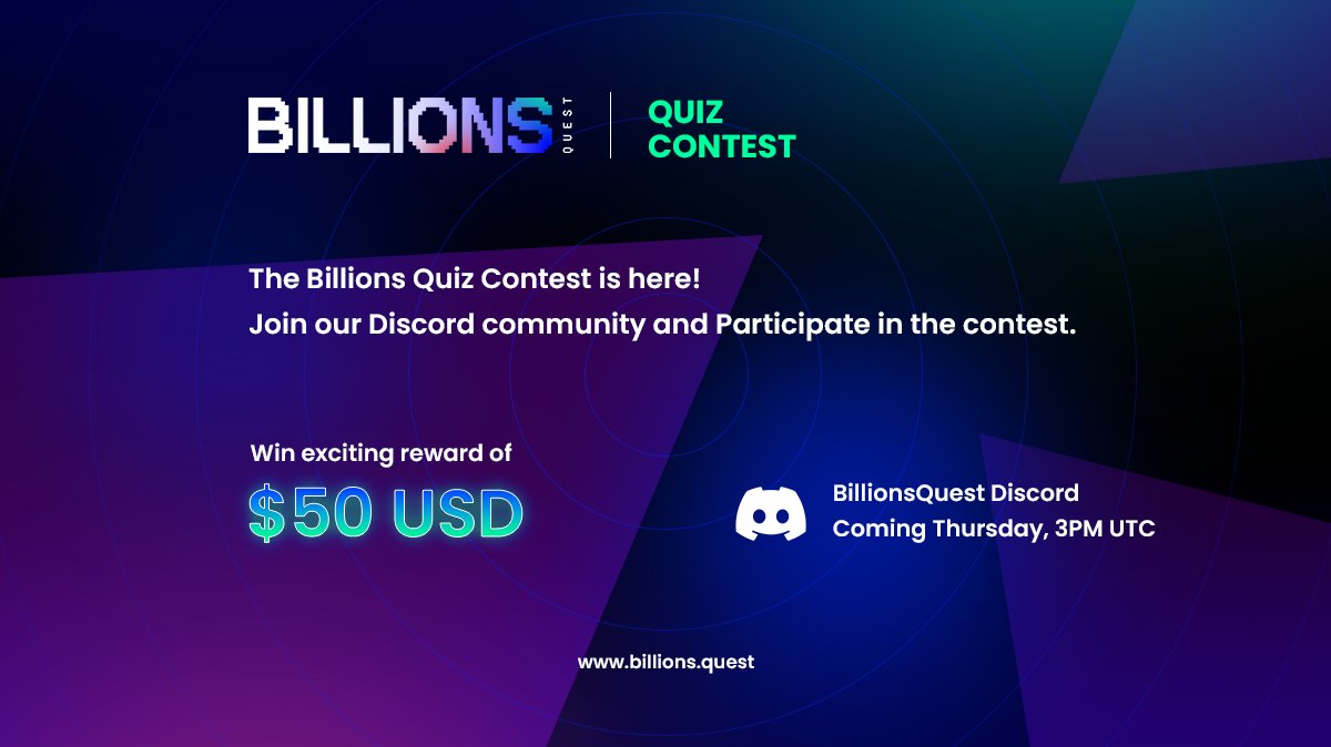 Billions Quest on Twitter: "Quiz Time!🧠 Unlock your knowledge with #BillionsQuest for a chance ...