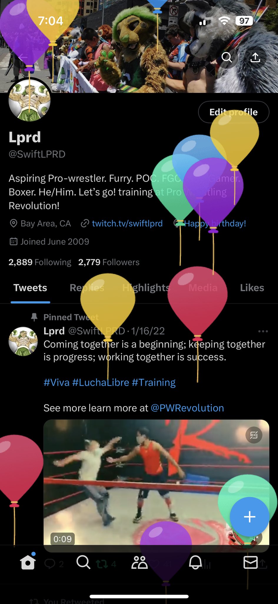 Lprd on Twitter: "It’s that time again I’m OLD NOW THE BALLONS HAVE A HOLD IN ME! Birthday cat ...