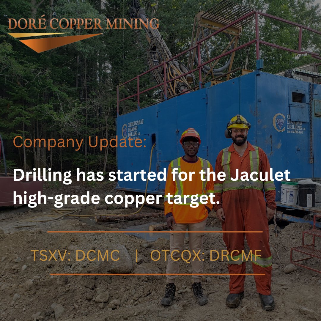 Doré Copper Mining Corp on Twitter: "Doré Copper starts drilling the Jaculet high-grade copper ...