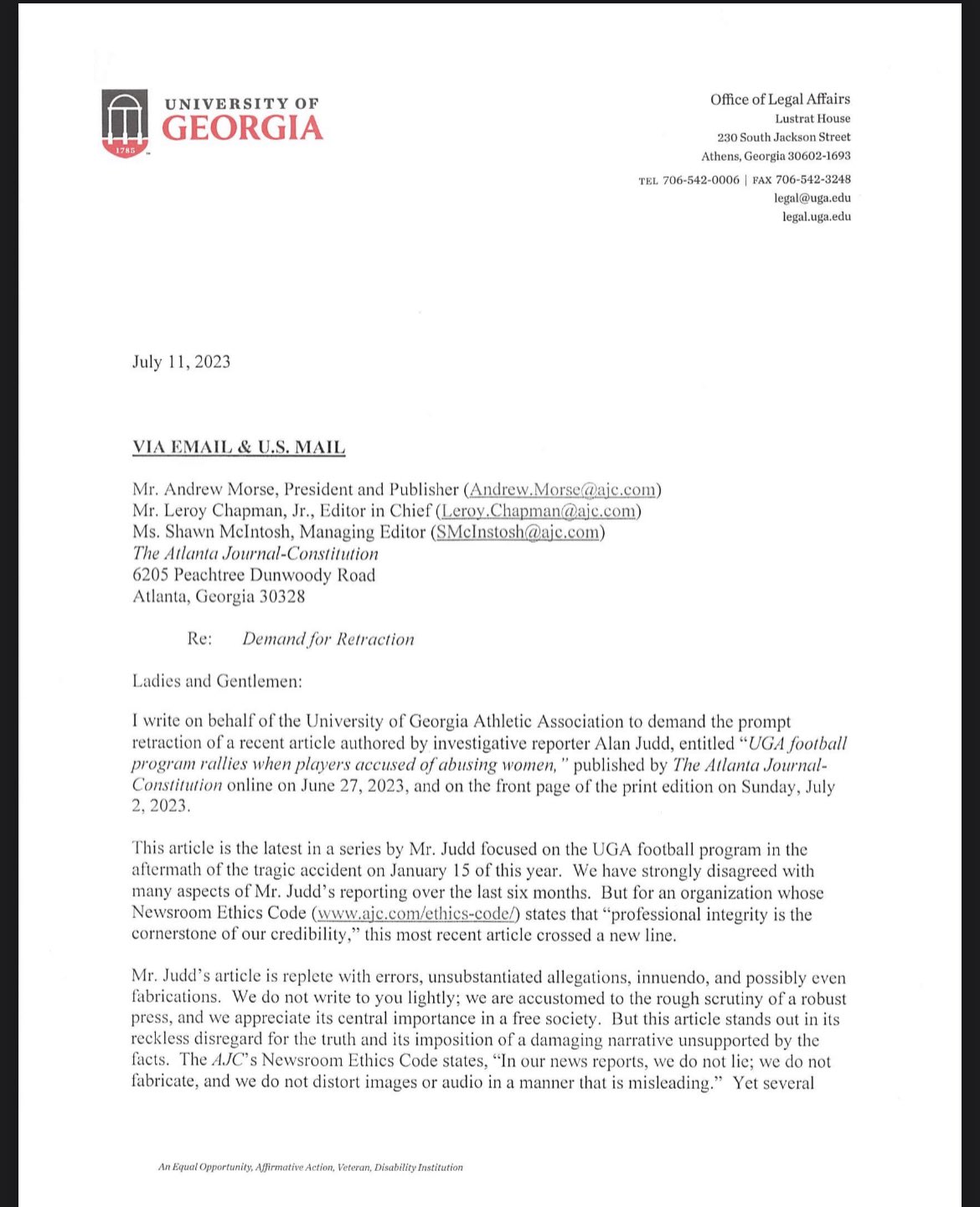 University Of Georgia Acceptance Letters Burgess Leads College Of Arts