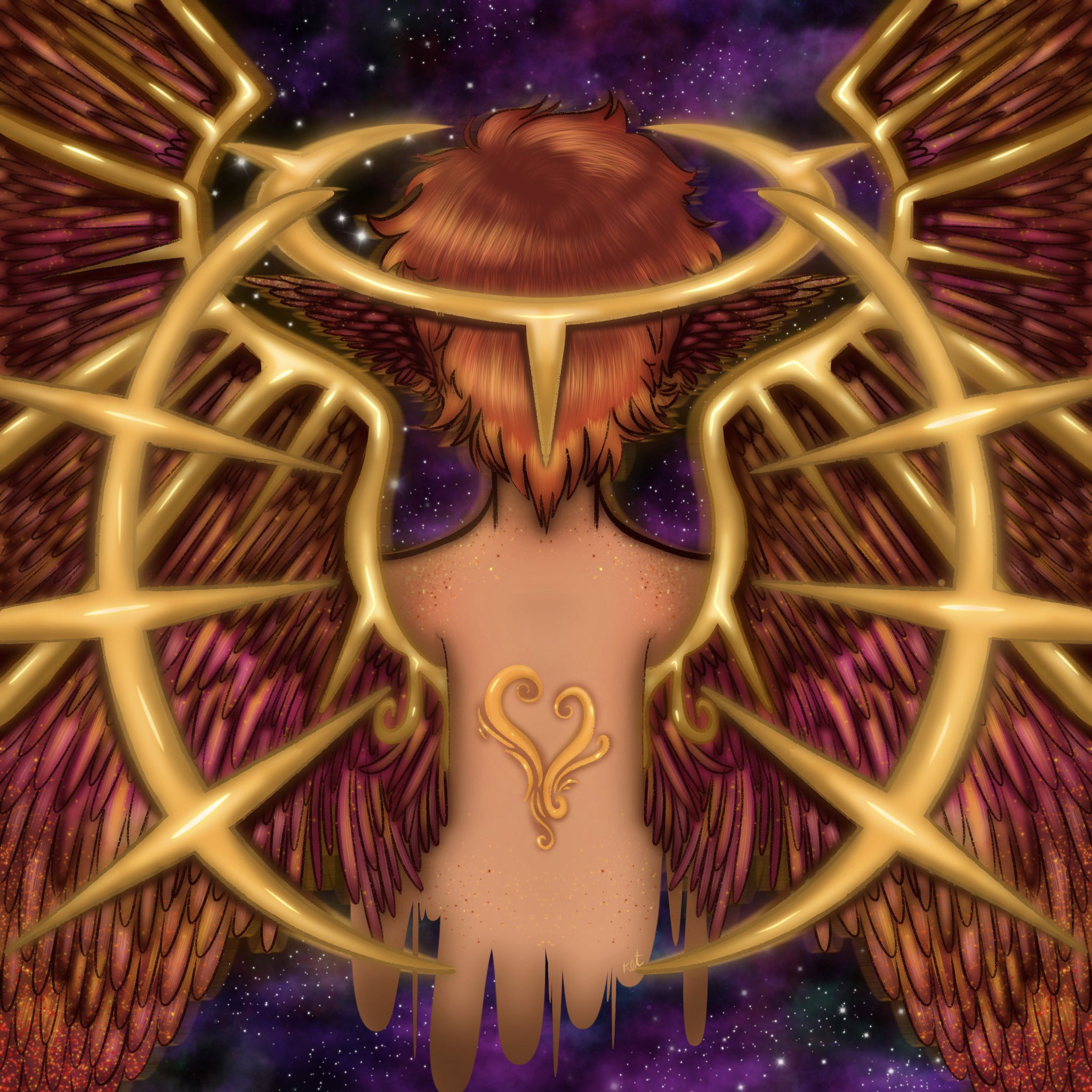 KetTheArtGirl 💜🎗🌸 on Twitter: "Art of @ksickbro character Icarus! I’m very happy with how this ...