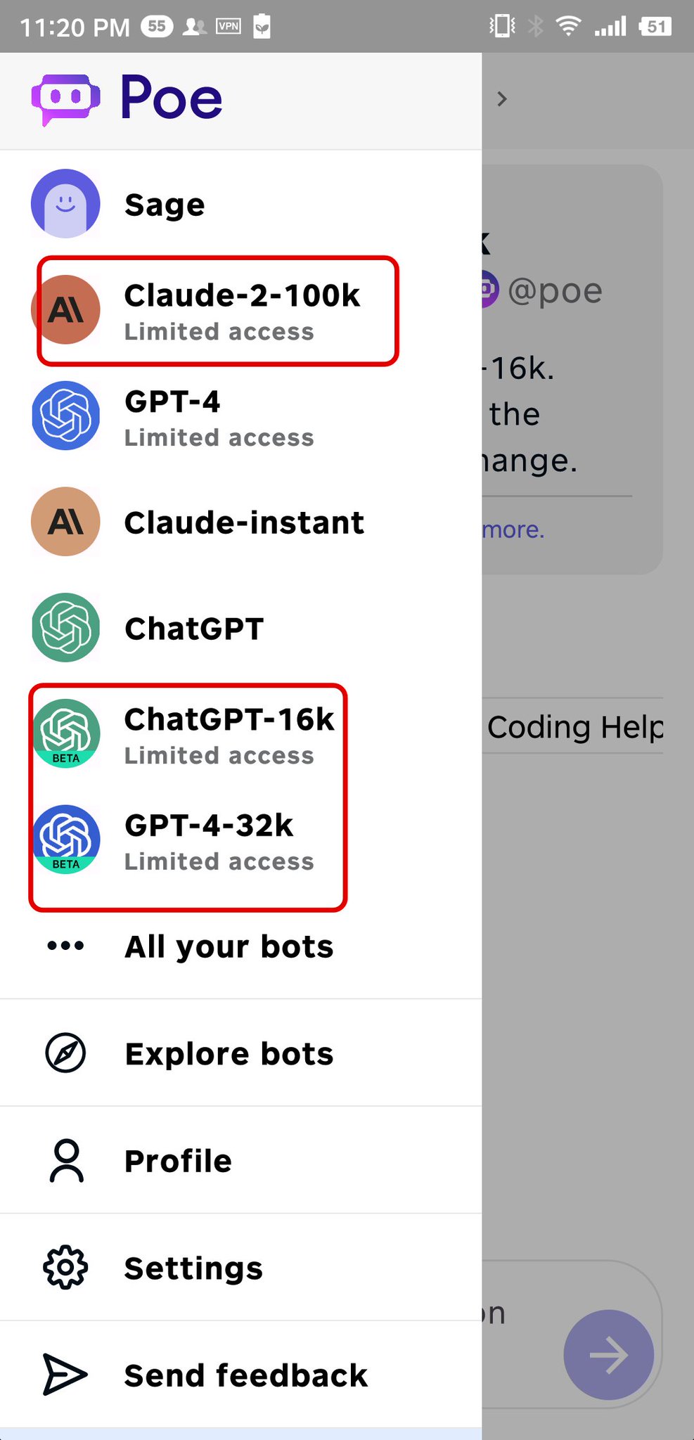 偶像派作手 on Twitter: "POE移动端新增了Claude 100K模型(一个月有30次免费使用次数)，以及ChatGPT 16K模型，和GPT-4 32K模型。 https://t ...
