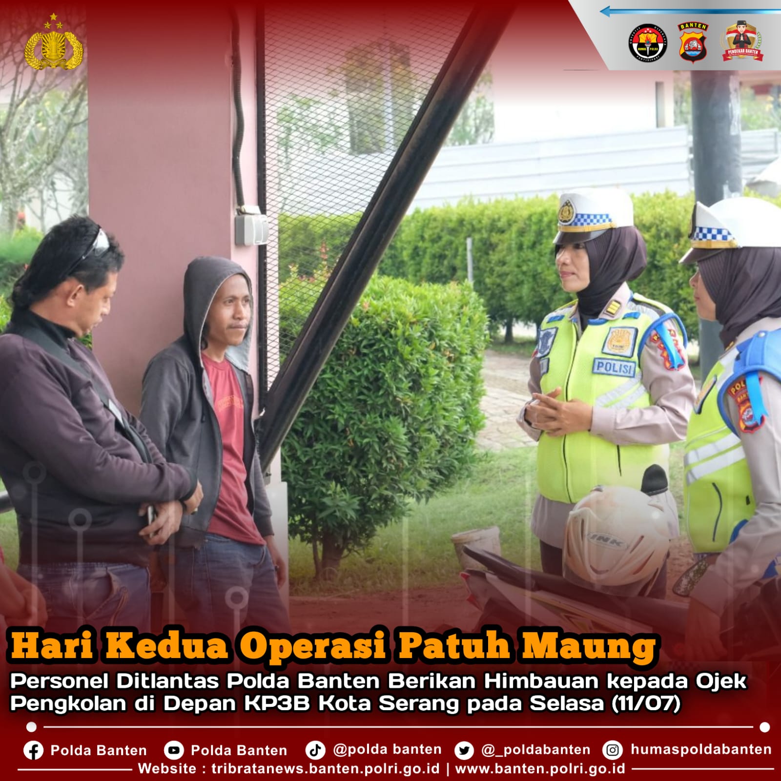 Polda Banten on Twitter: "Hari Kedua Operasi Patuh Maung, Personel Ditlantas Polda Banten ...