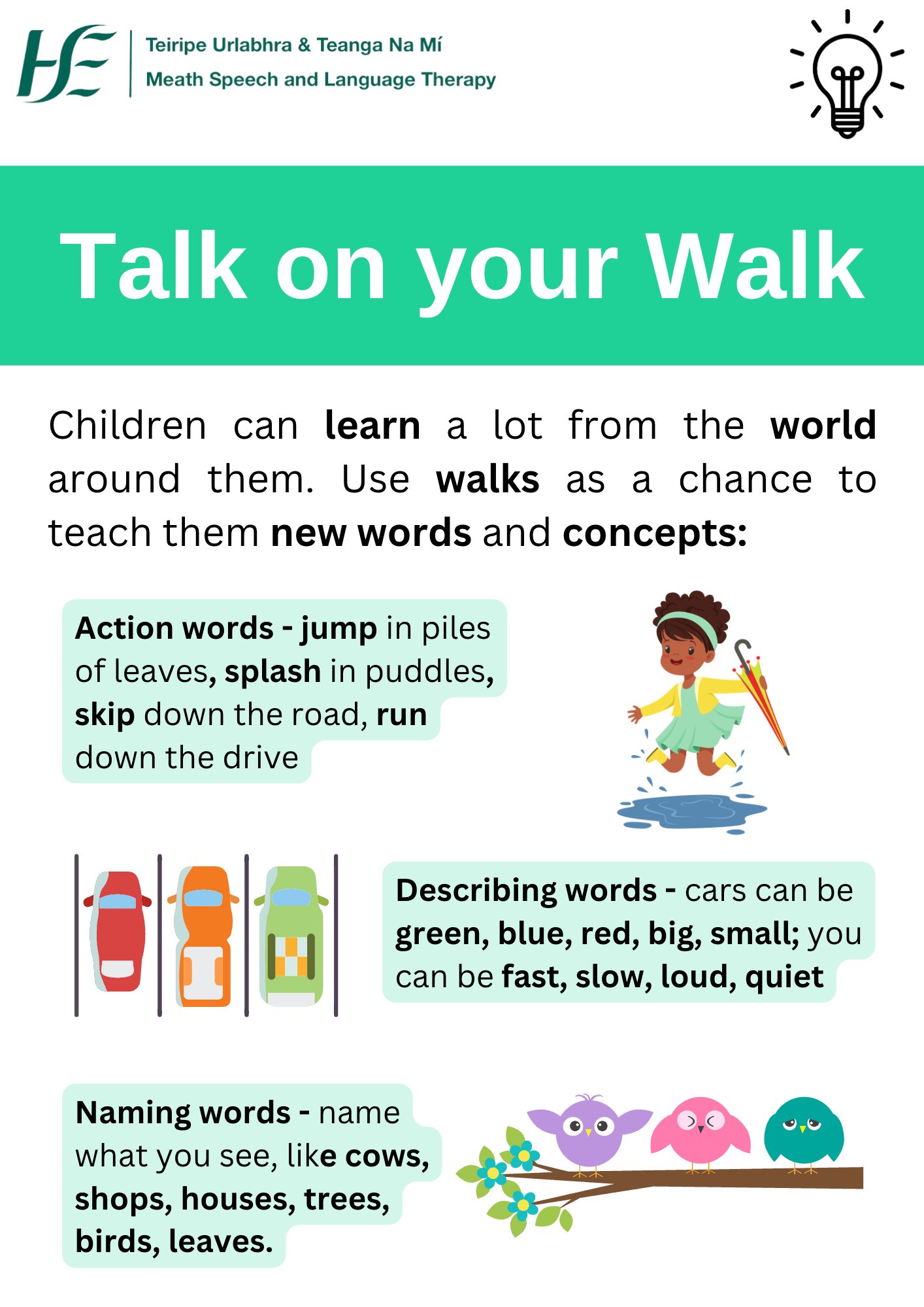 Meath HSE Speech and Language Therapy on Twitter: " Talk on your Walk ...