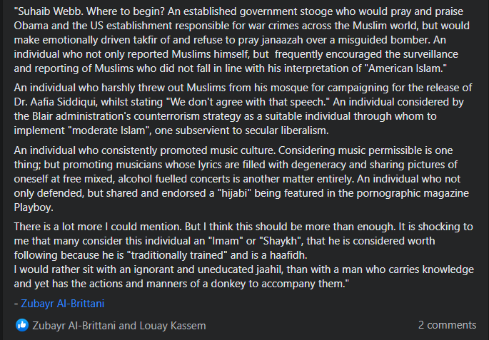 The Question on Twitter: "The major issues with Suhaib Webb. https://t.co/c95I6ShJHw" / Twitter