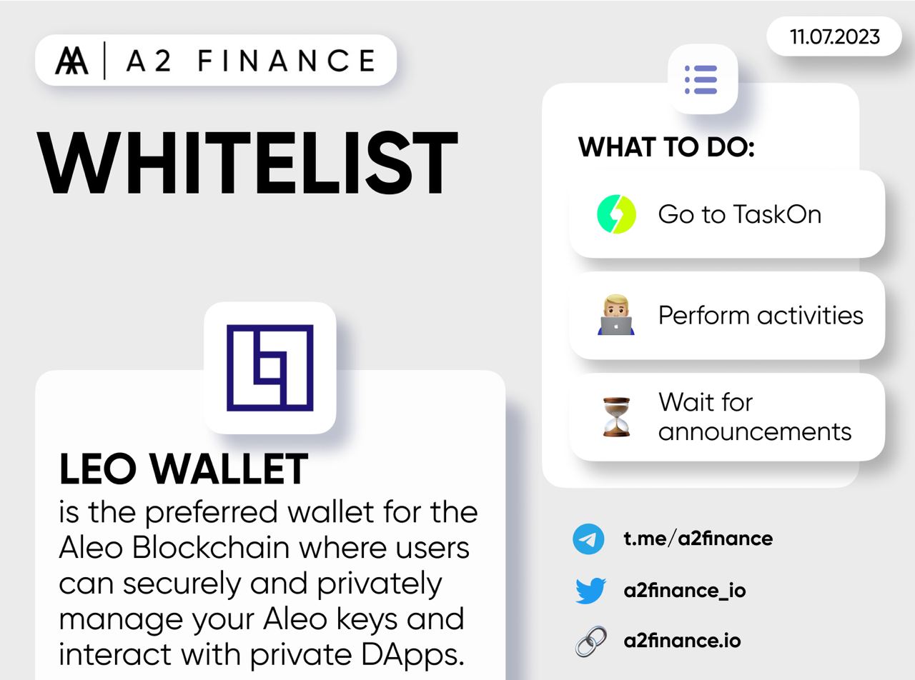 A2 Finance on Twitter: "Leo Wallet is the preferred wallet for the Aleo #Blockchain where users ...