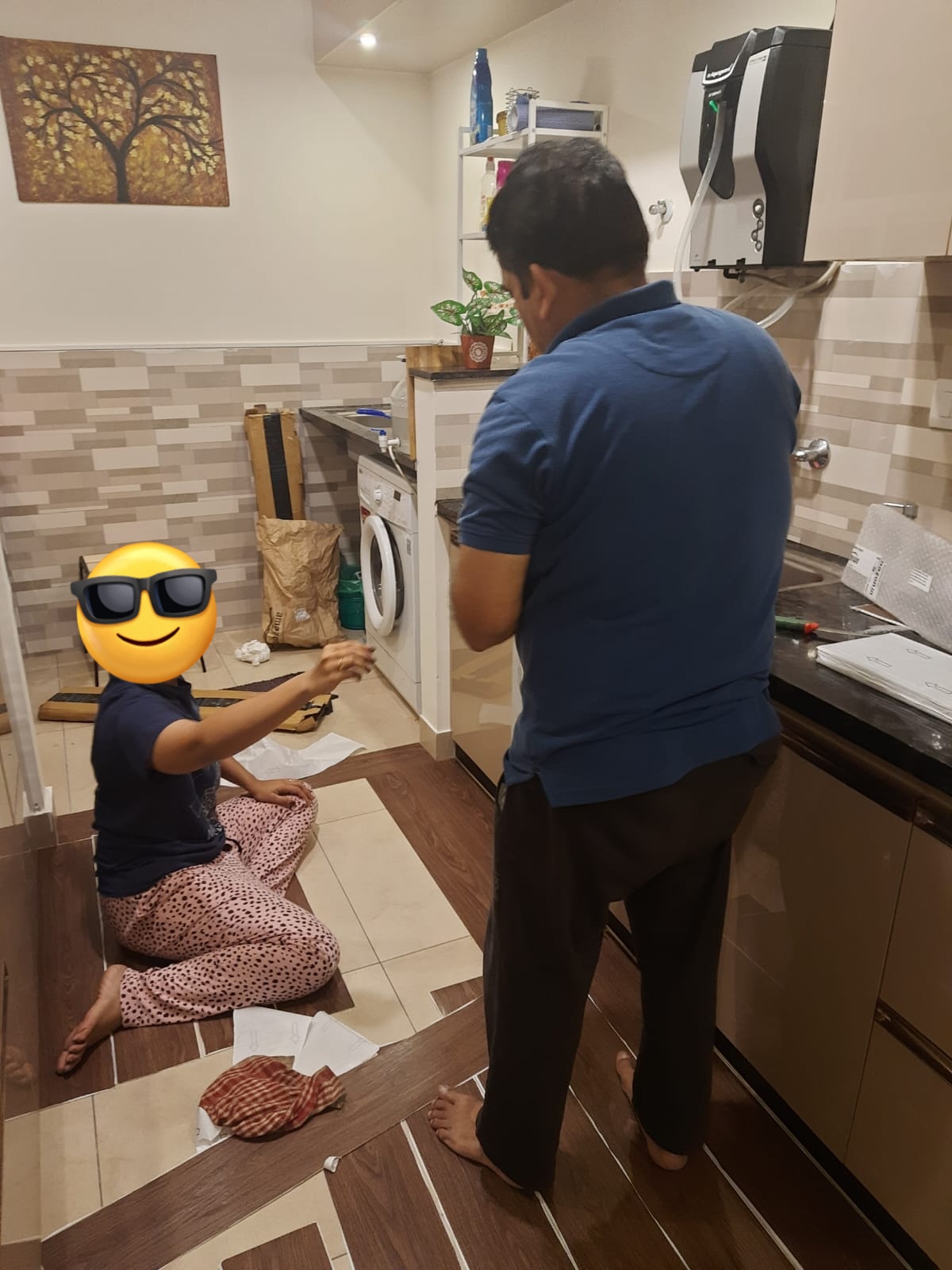 Dr Deepak Krishnamurthy on Twitter: "Inspired by me, my niece and BIL did their kitchen floor ...