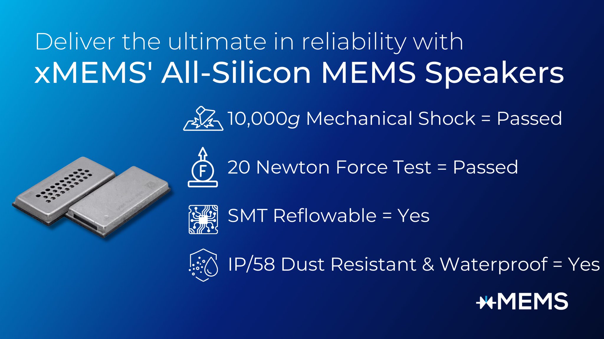 xMEMS on Twitter: "Deliver the ultimate in reliability with xMEMS' revolutionary Piezo-MEMS # ...