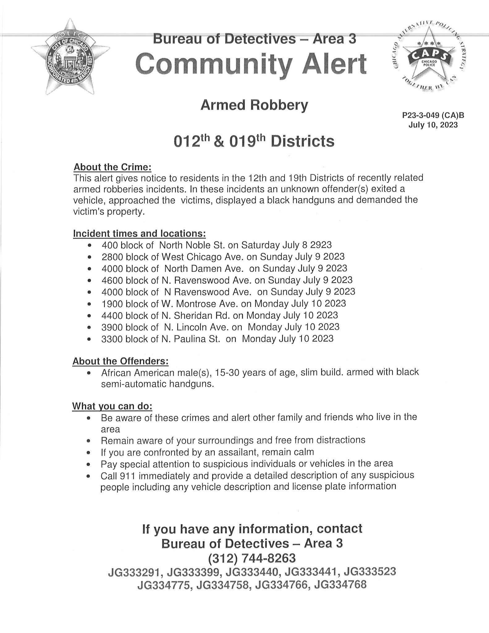 Chicago Police, 12th District Near West on Twitter: "12th District @ChicagoCAPS12 COMMUNITY ...