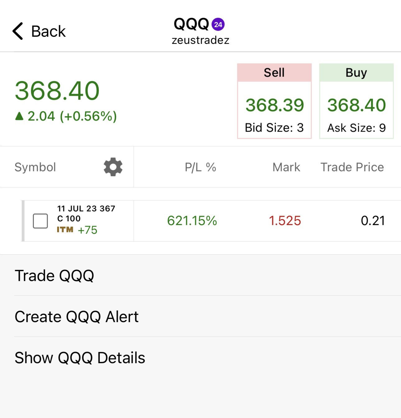 Zeus Tradez⚡ on Twitter: "I’m the best trader ever. Came out the range to this on $QQQ https://t ...