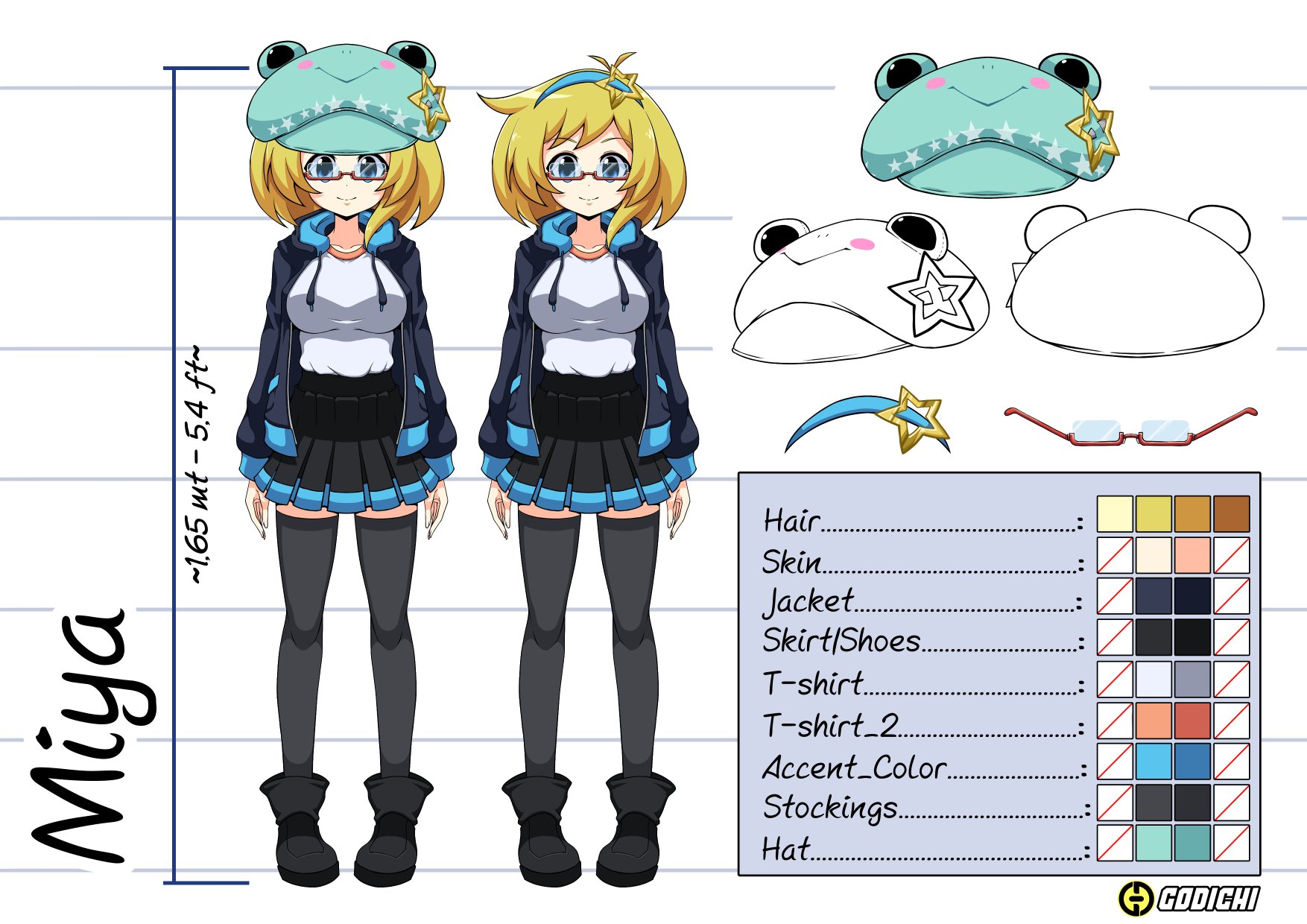 GoDichi Alter on Twitter: "(COMMISSION) Request to make a character sheet about Miya, client's ...