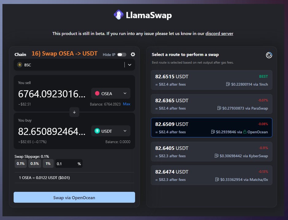 CC2 on Twitter: "Revisit: https://t.co/RRJg9YFLQD 16) Swap $OSEA -> $USDT 17) Swap all $agEUR ...