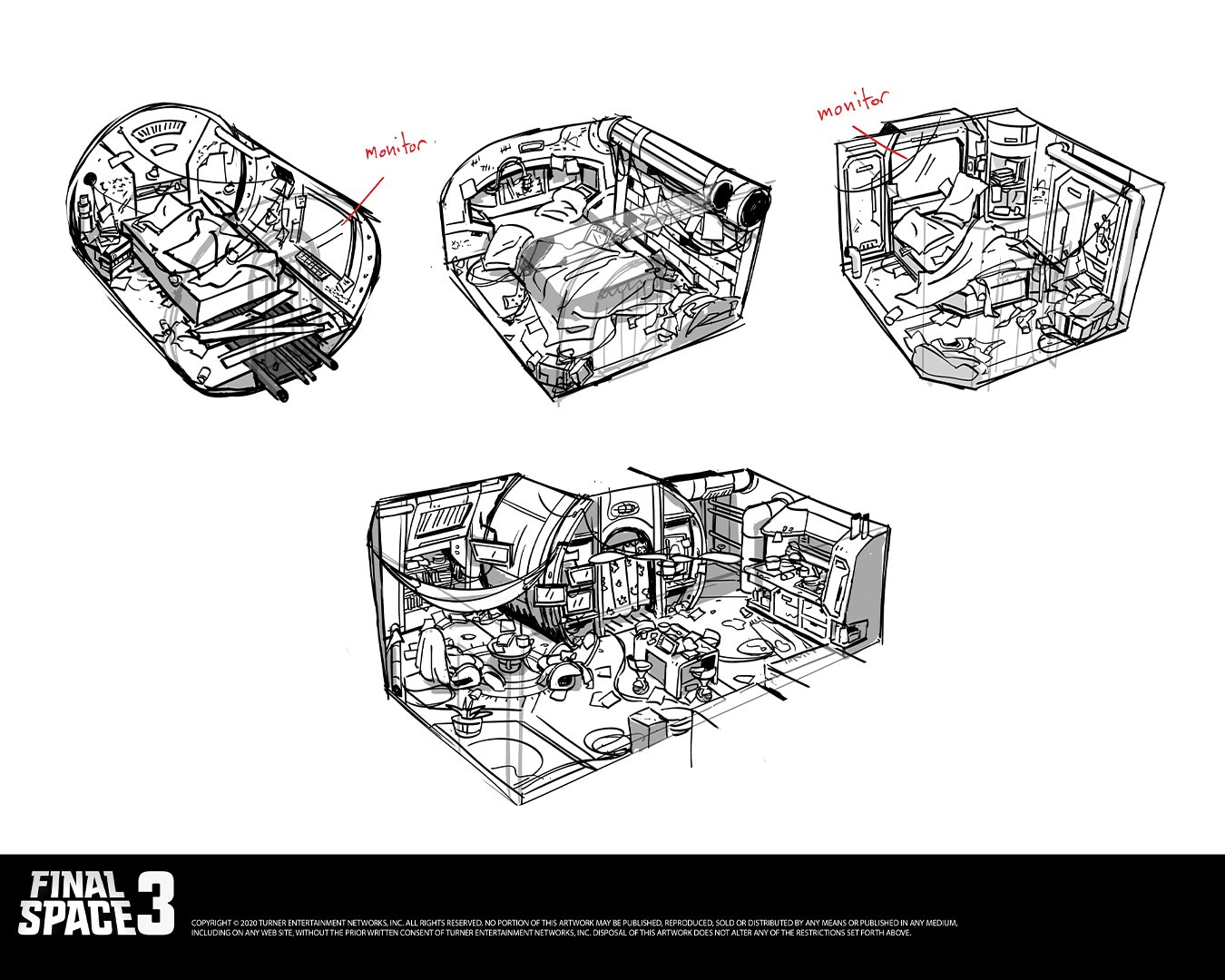 Yael on Twitter: "Final Space season 3 visdev from 2020. First up, Kevin's bunker/living ...