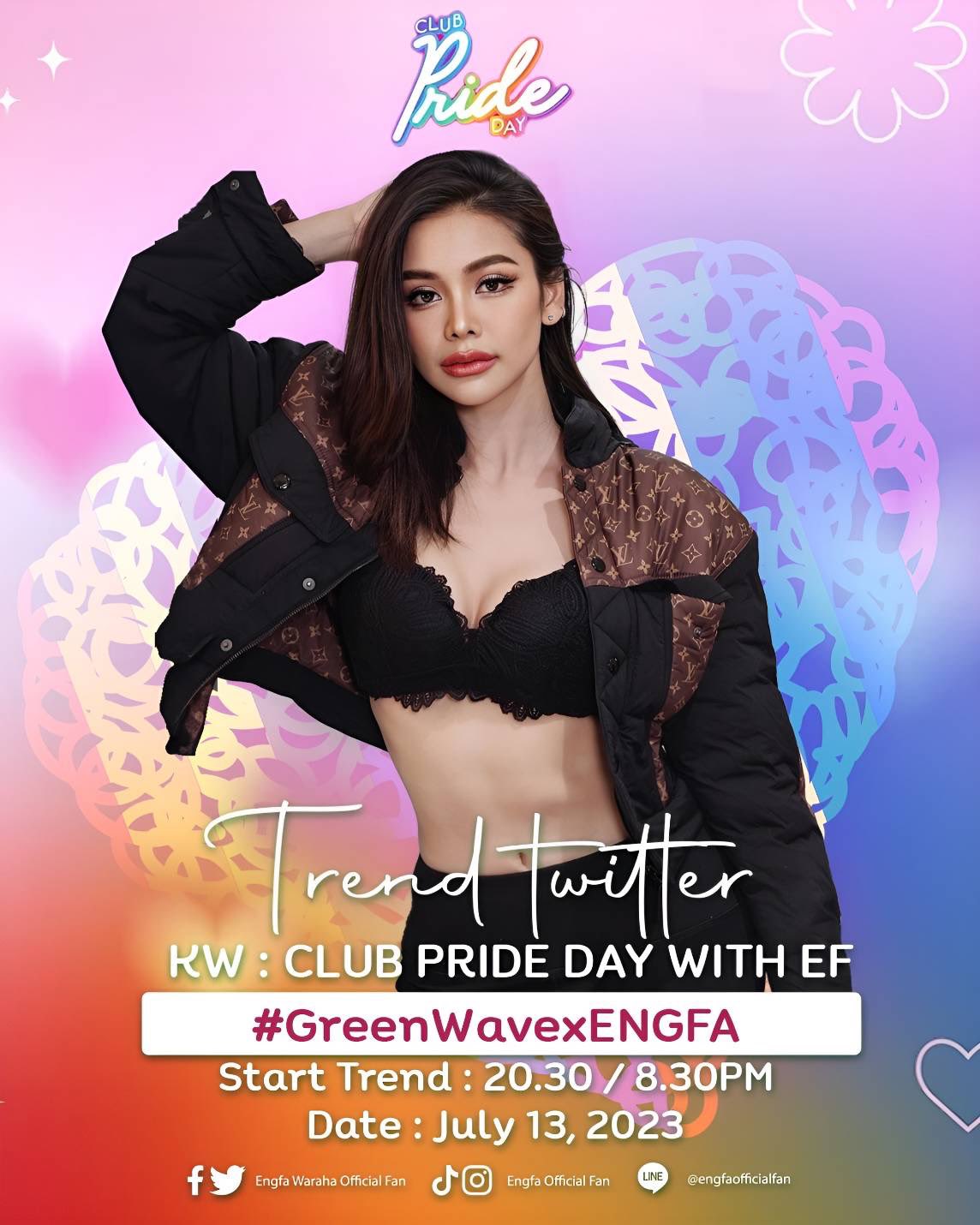 Engfa Waraha (Official Fan) on Twitter: "📢 พรุ่งนี้พบกับ "อิงฟ้า วราหะ" ในรายการสด Club Pride ...