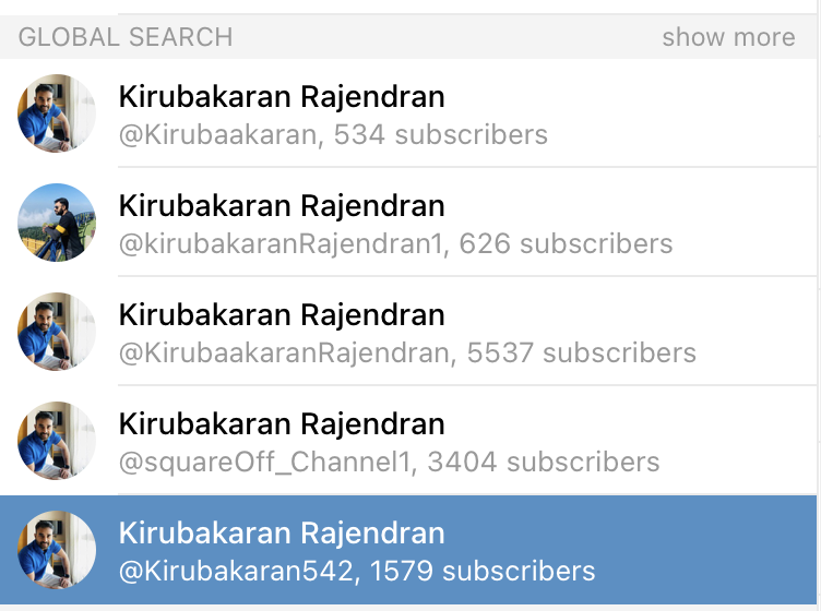 Kirubakaran Rajendran on Twitter: "So many fake telegram channels, just want to remind again ...