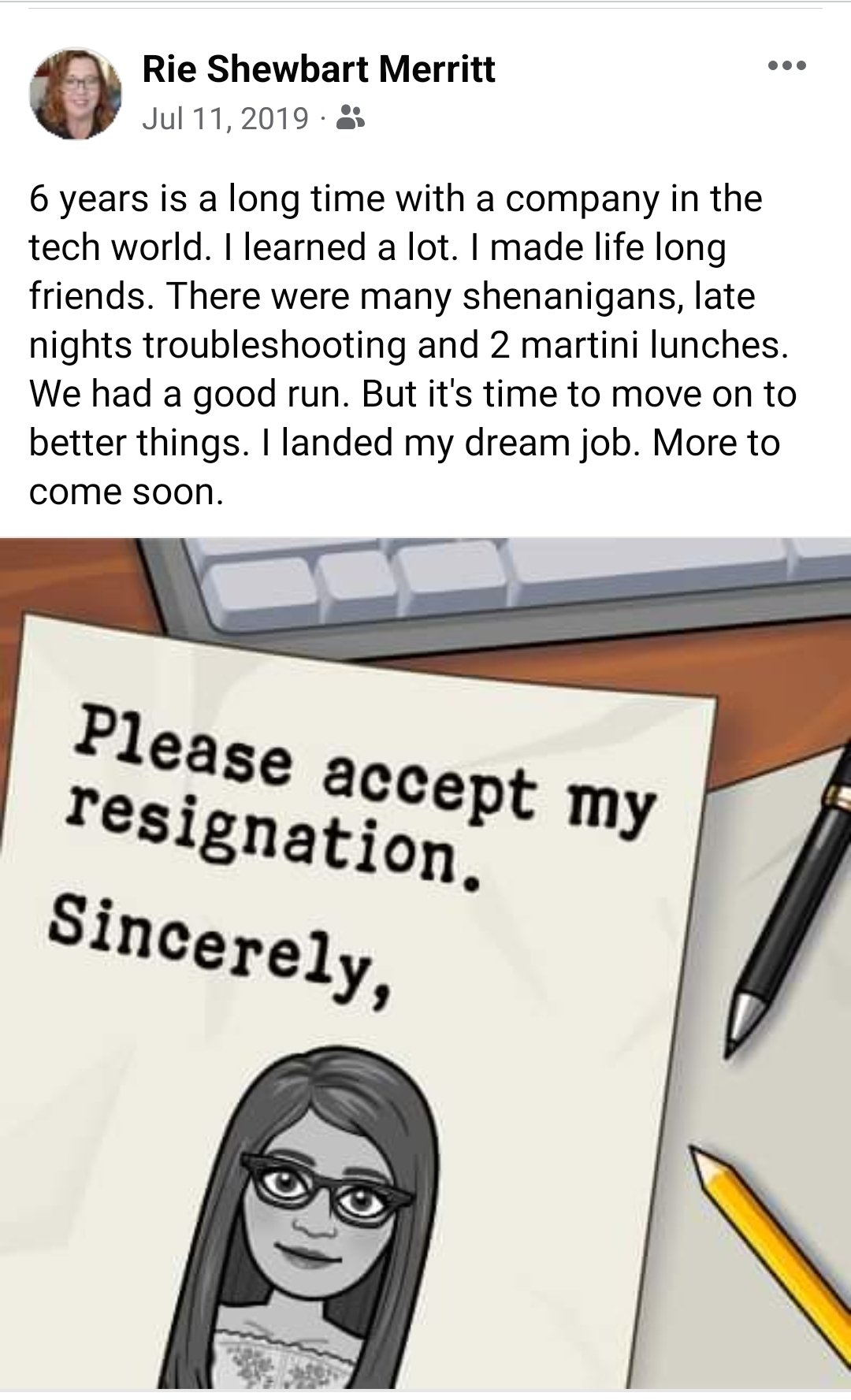 Rie Merritt🌻 on Twitter: "On this day in 2019, I quit my Director of Database Mgmt job working ...