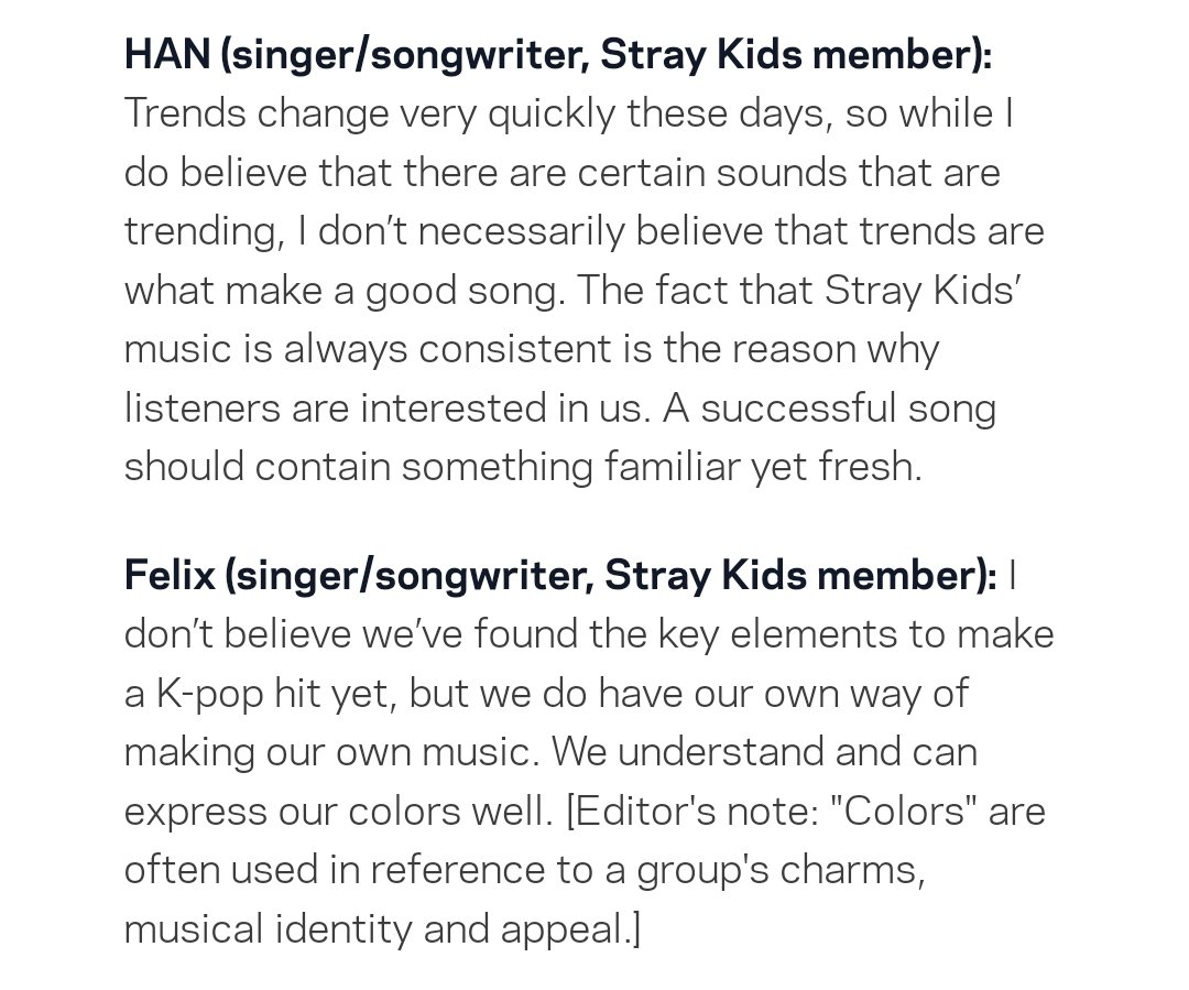 ㅡ on Twitter: "Q: What do you think are the key elements to make a K ...