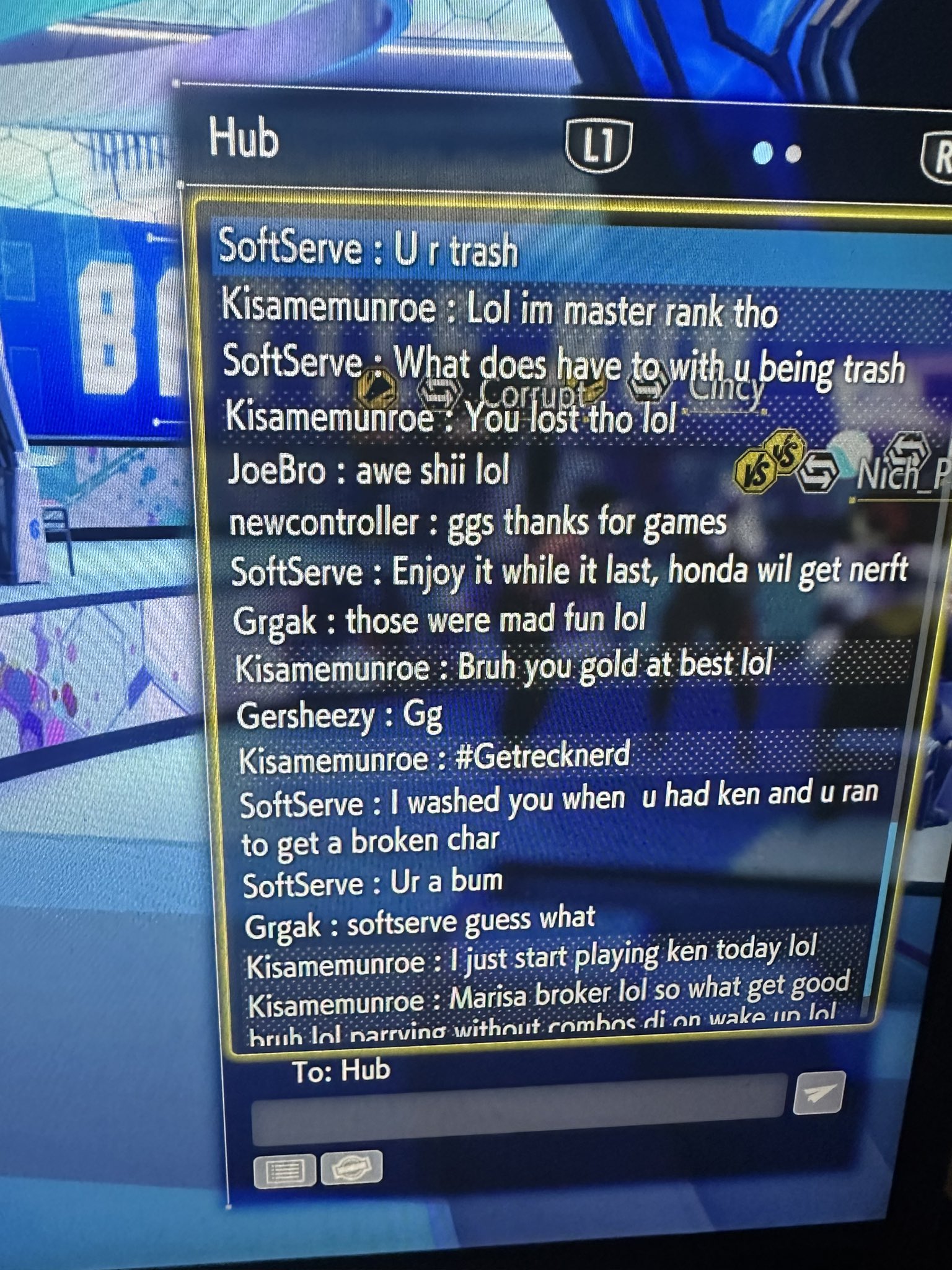 KISAMEMUNROE on Twitter: "My first day in battle hub and bruh salty at my Honda and bashing my ...