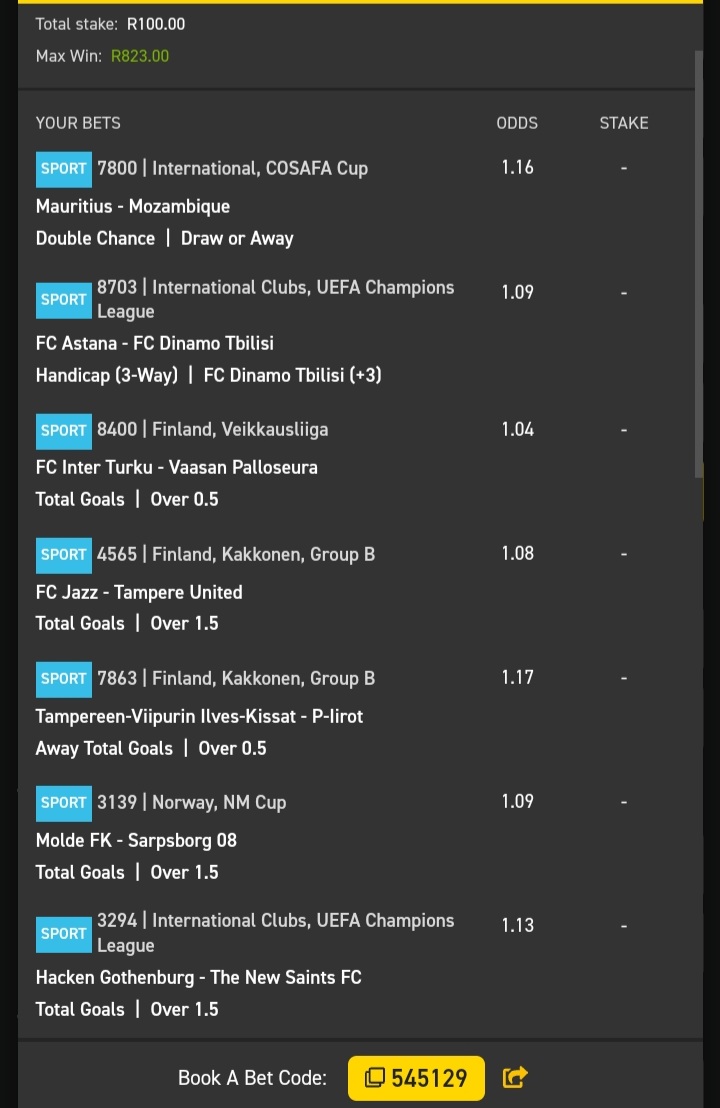 🇿🇦Sure Case Punter🇿🇦 on Twitter: "LETS GO! 8 trusted odds. https://t.co/656d9Nop2w Book a bet ...