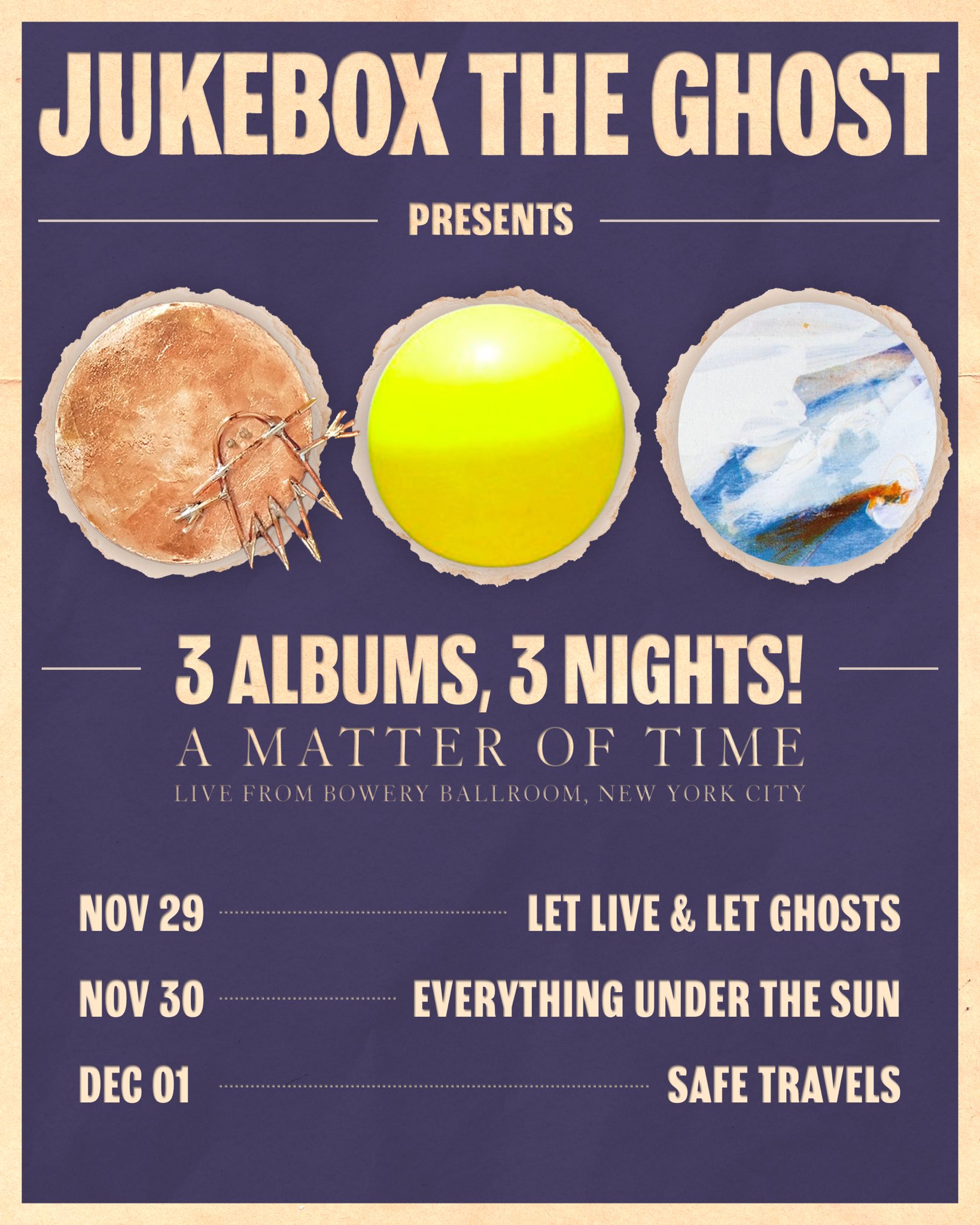 Jukebox the Ghost on Twitter: "💿 3 ALBUMS, 3 NIGHTS!! 💿 New York City, we have something very ...
