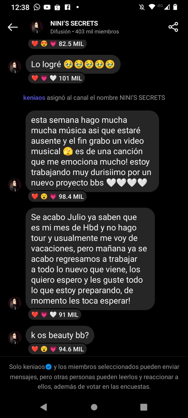 Kenia os on Twitter: "@kenini_regio Para que no te pierdas lo que a dicho la patrona @keniaos ...