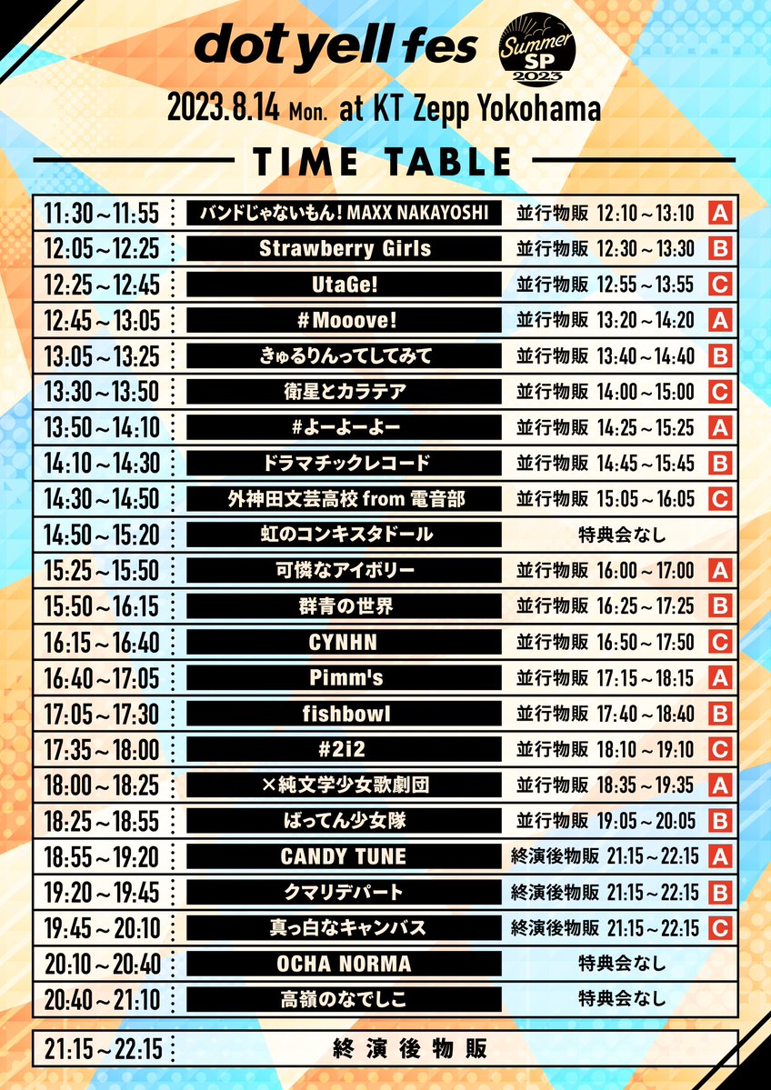 一人で行くOCHA NORMA出演「dot yell fes SUMMER SP 2023」【KT Zepp Yokohama 8月14日】