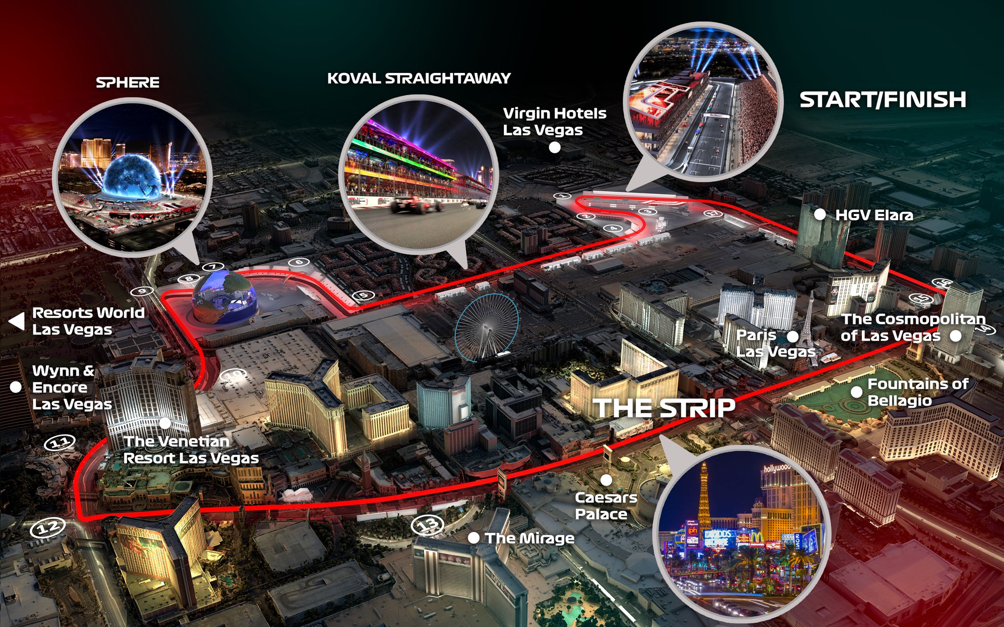 Elara Las Vegas Strip Map