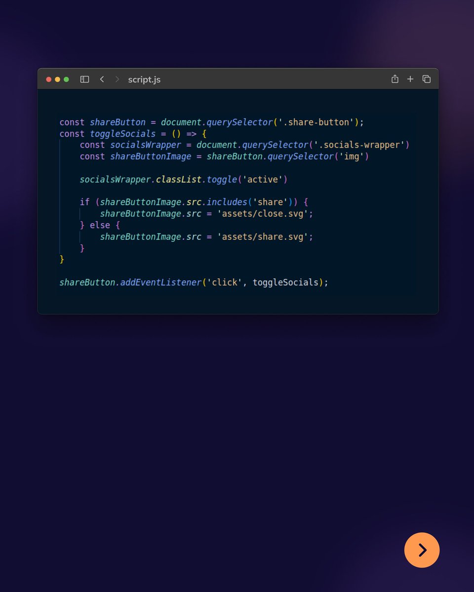 Social sharing with HTML, CSS and JavaScript 🚀 Code in the comments 👨‍💻 - المسلسل من David Mraz ...