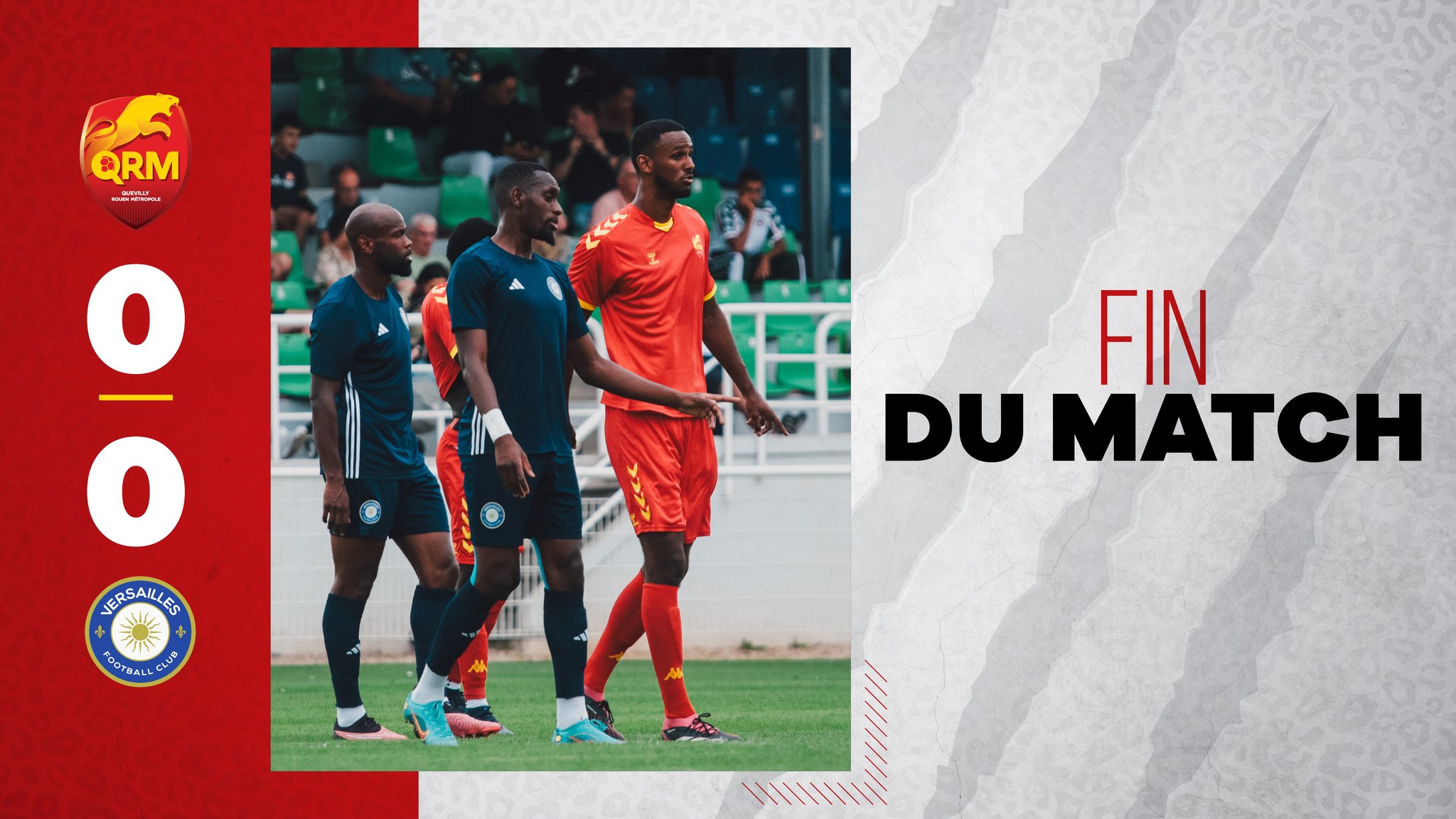 Quevilly-Rouen Métropole 🔴🟡 on Twitter: "🤝 C'est terminé ! Pas de but entre QRM et Versailles ...