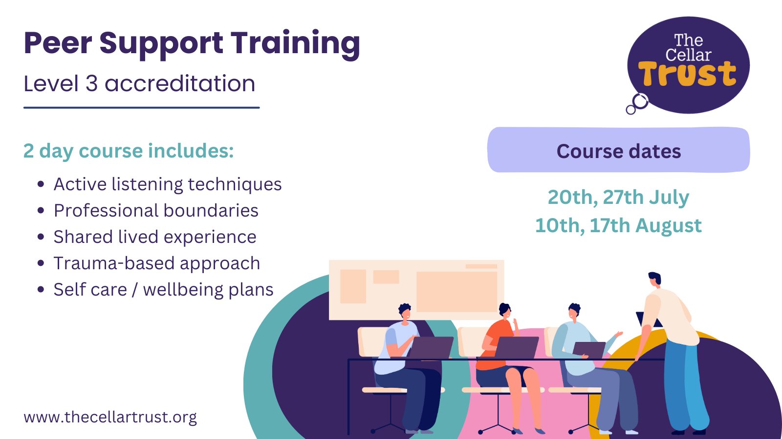 The Cellar Trust on Twitter: "Level 3 Accredited Peer Support Training ...