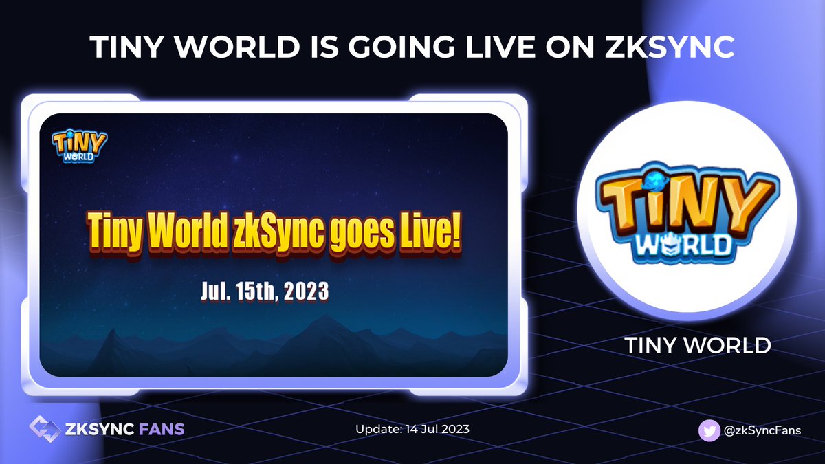 zkSync Fans ∎ on Twitter: " Tiny World is going live on @zksync @tinyworldgamefi is a blockchain ...