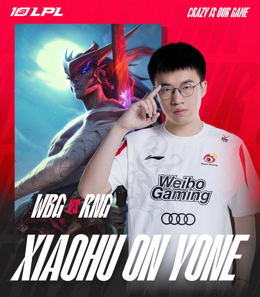 LPL on Twitter: "Legendary Xiaohu picks Yone for the very first time in the #LPL and against his ...