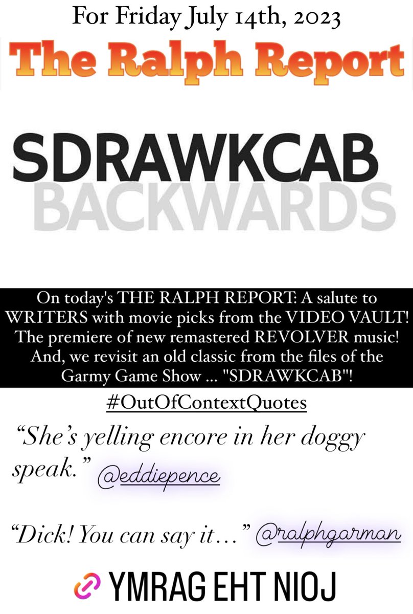 The Ralph Report Fanpage on Twitter: "🎙️ Get ready for Hot Fudge Friday with @RalphGarman ...