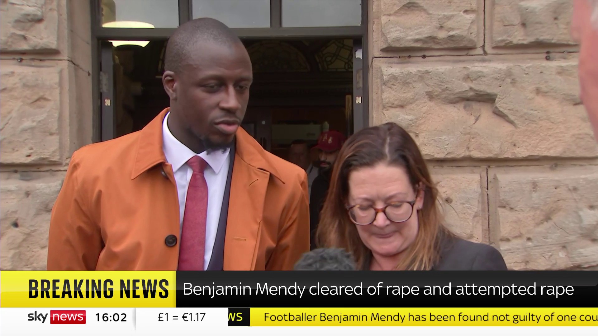 Sky News on Twitter: "BREAKING: A statement was read outside court on behalf of Benjamin Mendy ...