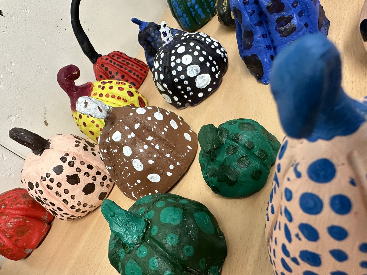Emily Weston on Twitter: "So pleased with how our Yayoi Kusama clay ...