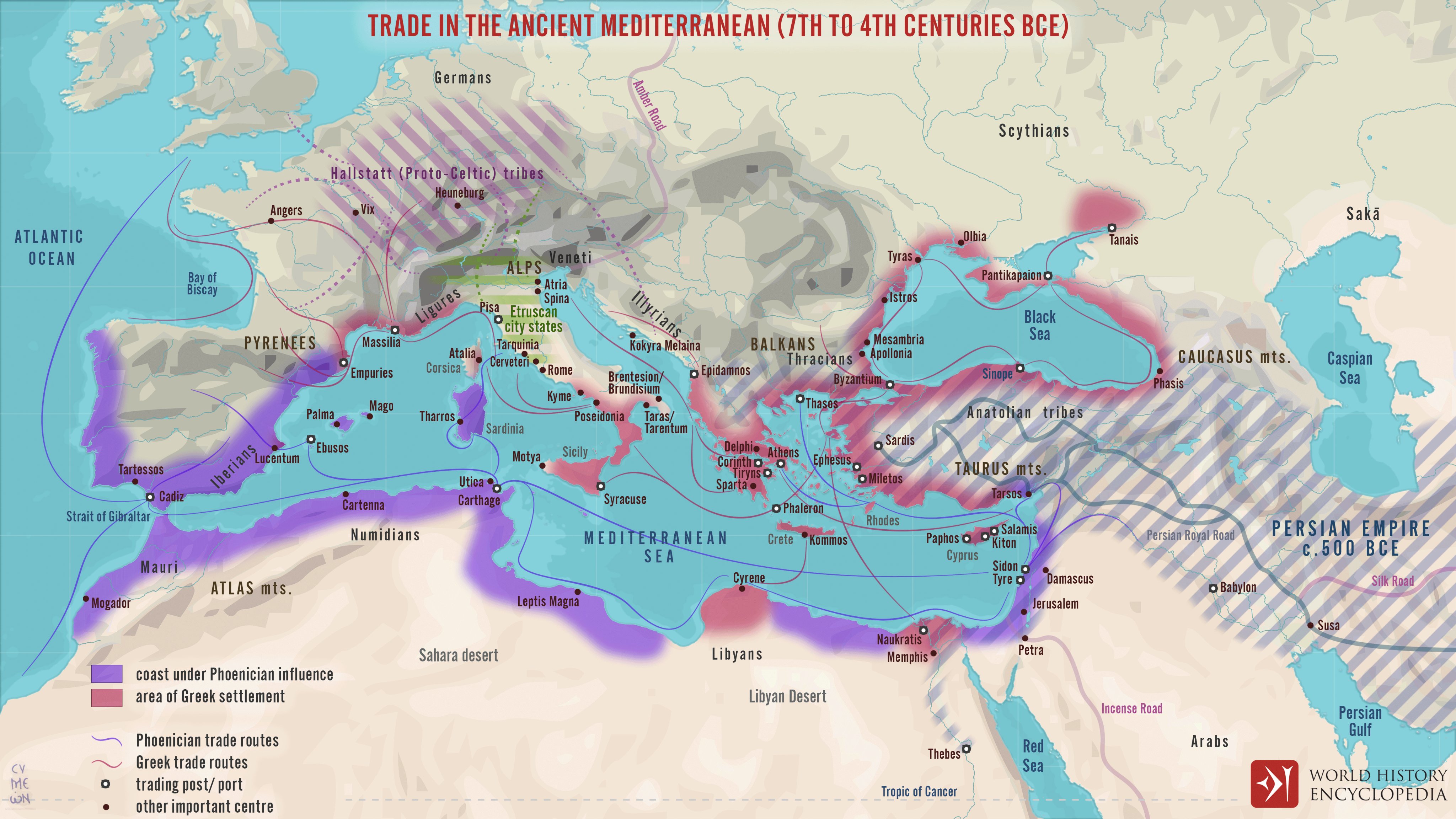 Phoenicians Trade Route