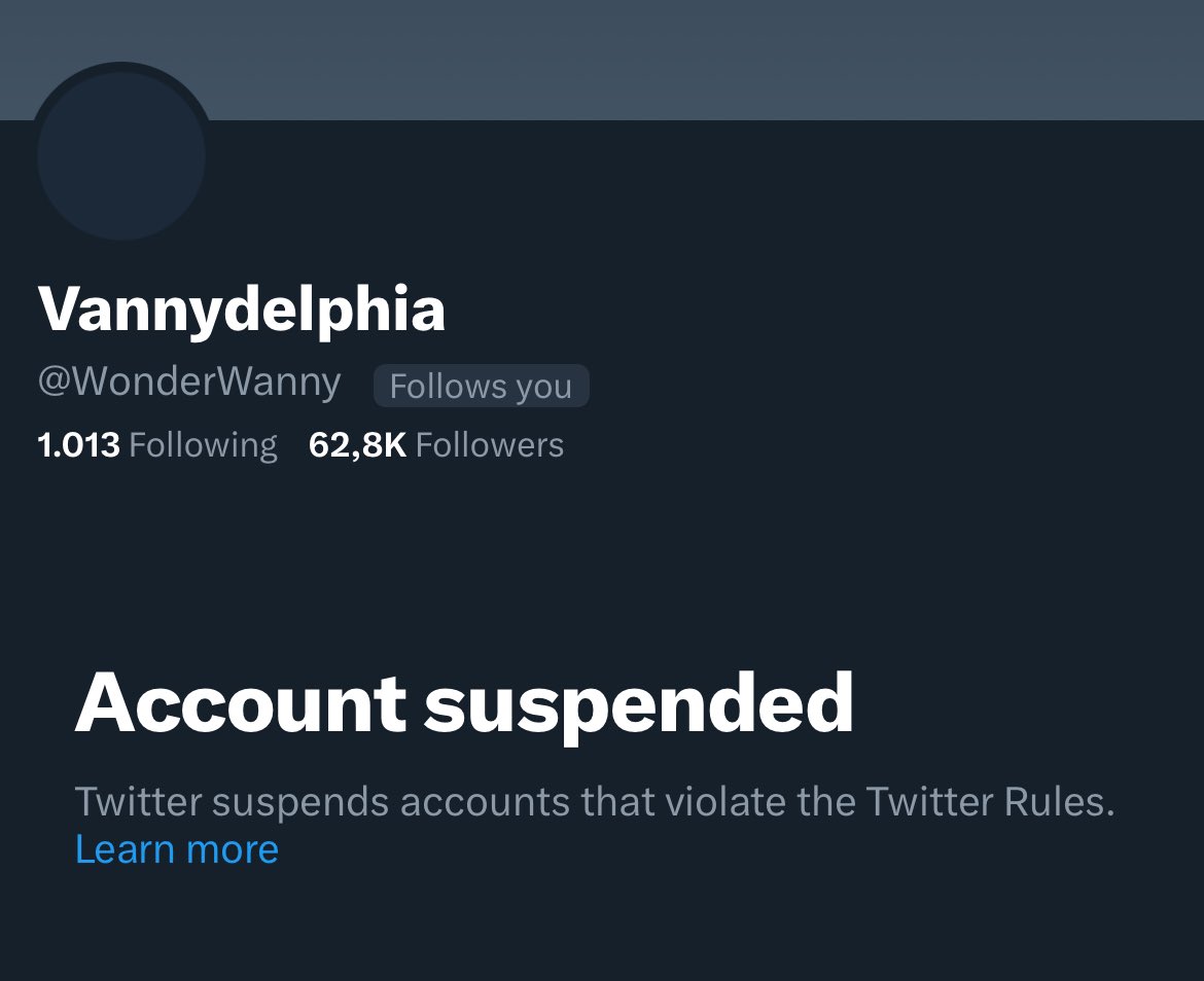Keit Oliveira on Twitter: "Conta da @WonderWanny foi suspensa, possivelmente denúncia em massa ...