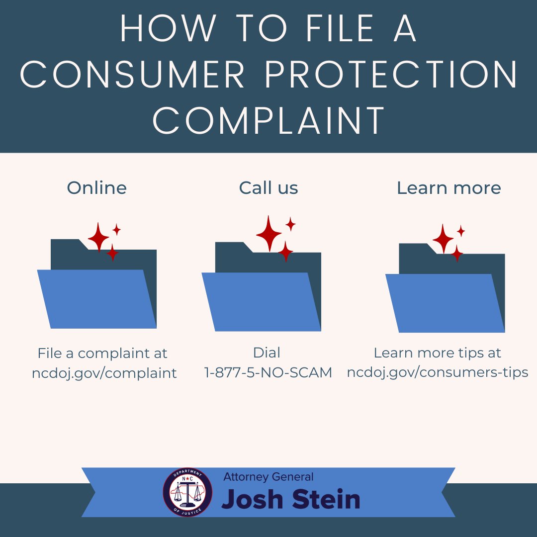 NC Attorney General on Twitter: "Did you know that Attorney General @JoshStein_ and our office's ...