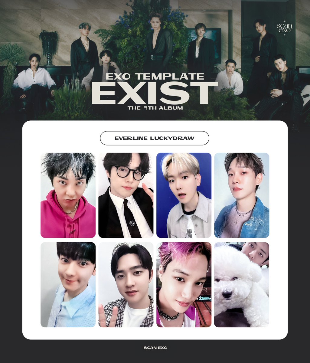 EXO SCAN on Twitter: "EXO EXIST Cream Soda - EVERLINE POPUP LUCKYDRAW TEMPLATE PHOTOCARD 엑소 크림소다 ...