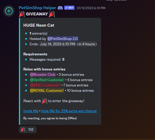 PetSimShop • SHOP TODAY! on Twitter: "👀 Don't forget the giveaways in Our Discord! ENDING SOON ...