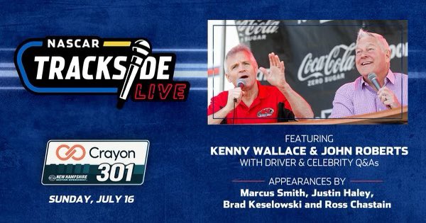 John Roberts on Twitter: "NEW HAMPSHIRE FANS, LETS DO THIS! Trackside Live this Sunday @ 11:00a ...