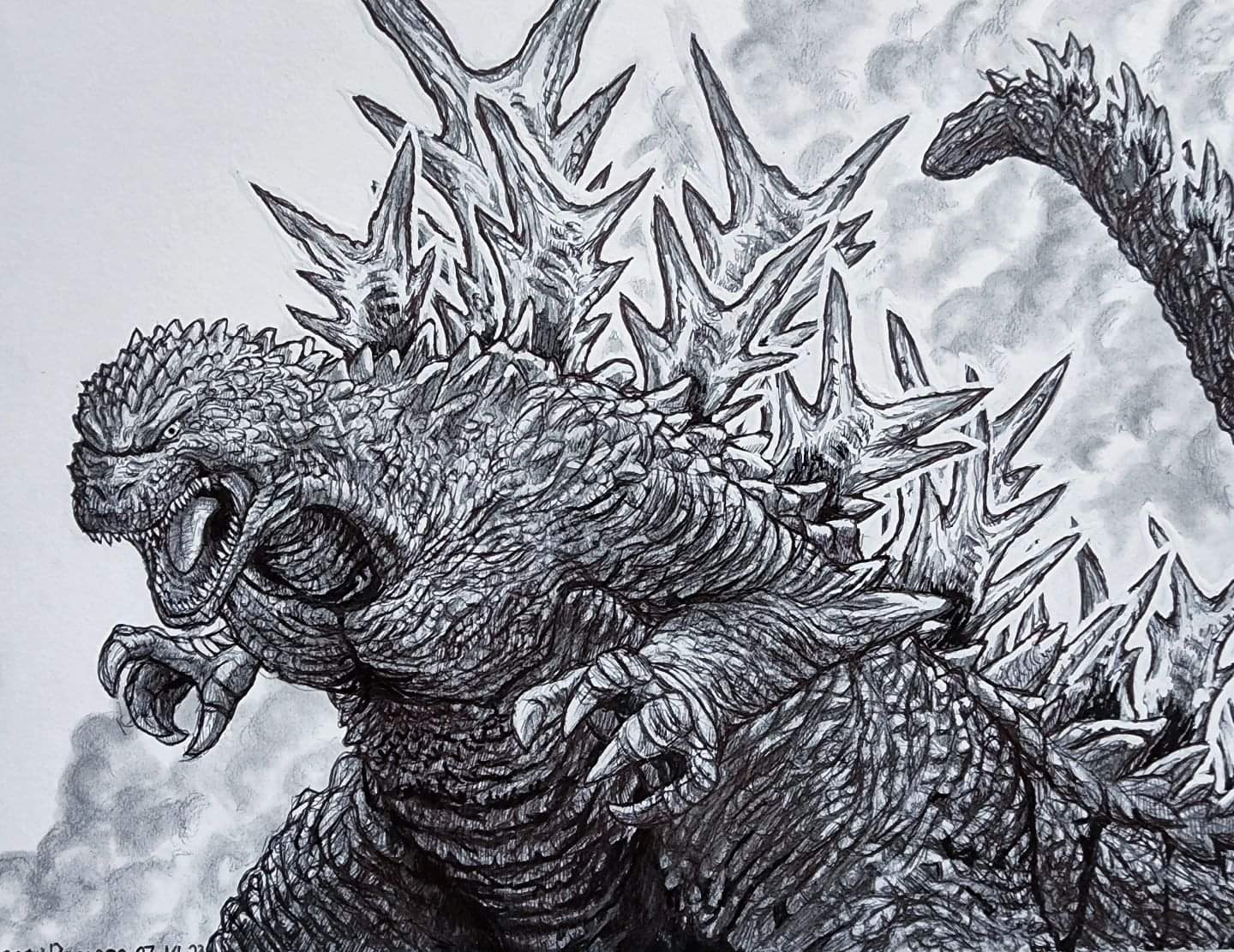 Godzilla Drawing Drawing PINK GODZILLA From GODZILLA X KONG: The New